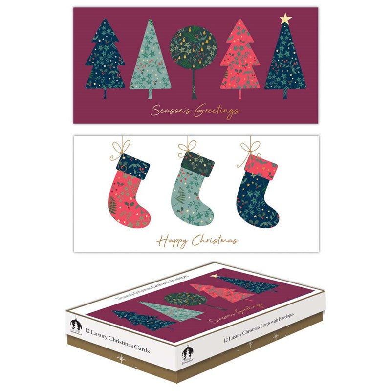 12 Portrait Cards - Trees & Stockings – BMI Distribution